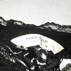 NAF NAF | Dresses | Naf Naf Paris Dark Croquette Girl In Lace Dark ...